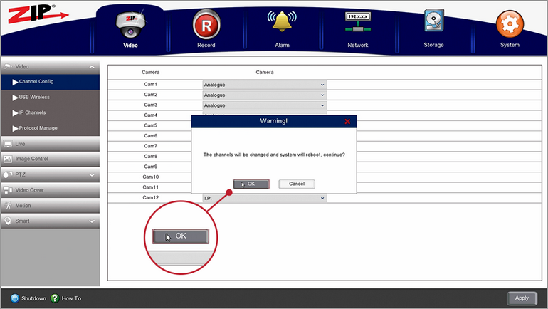 Setup Considerations > DVR Channel Setup